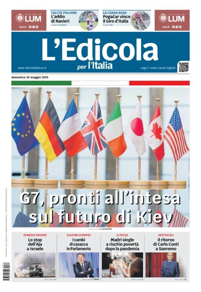 L'Edicola per l'Italia - Copertina di oggi