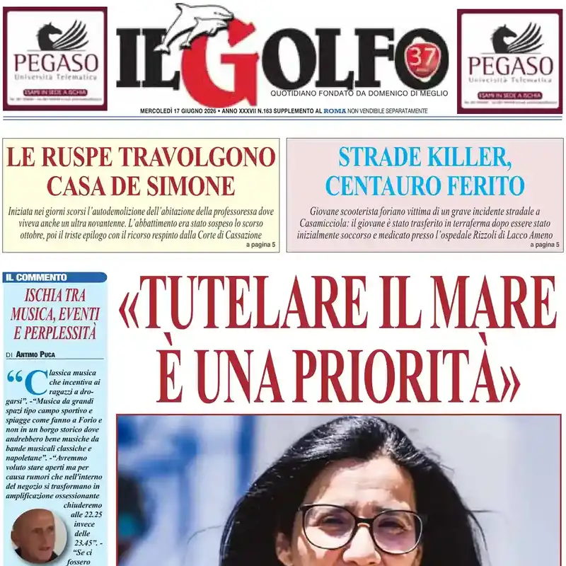 Il Golfo - Prima Pagina di oggi - 17 Giugno 2026