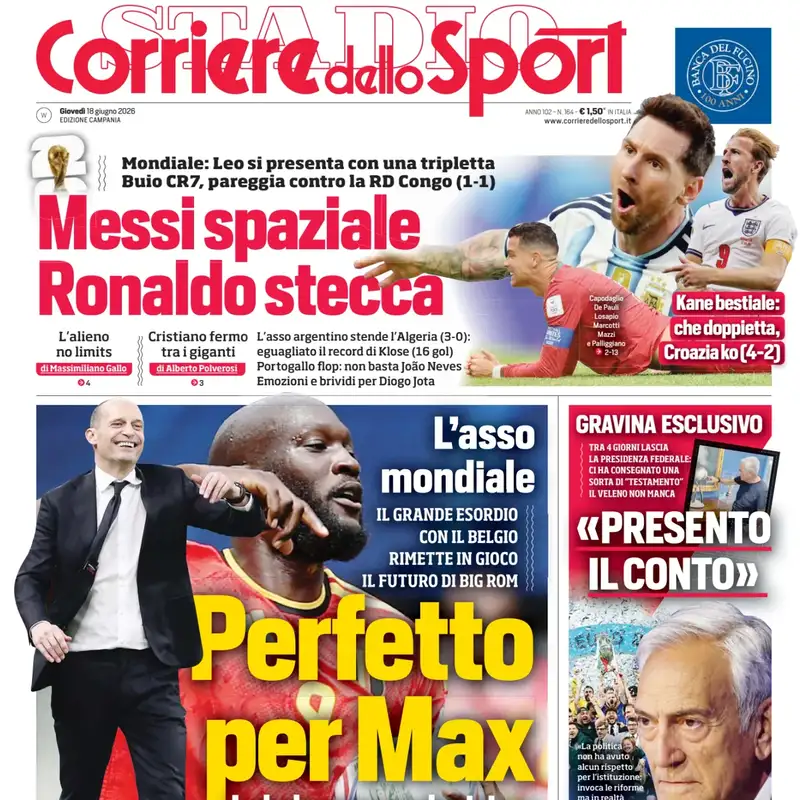 Corriere dello Sport | Campania - Prima Pagina di oggi - 18 Giugno 2026